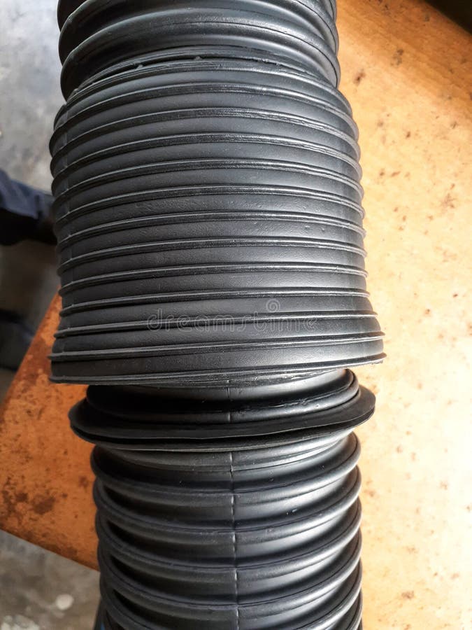 Corrugated Pipes with Integrated Socket Stock Photo - Image of ...