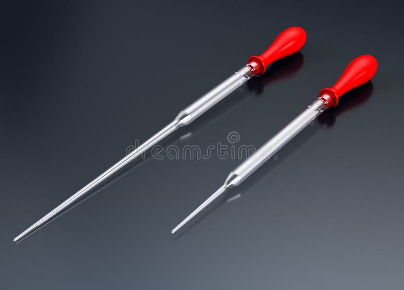 Two Pipettes of Different Sizes Stock Illustration - Illustration of ...