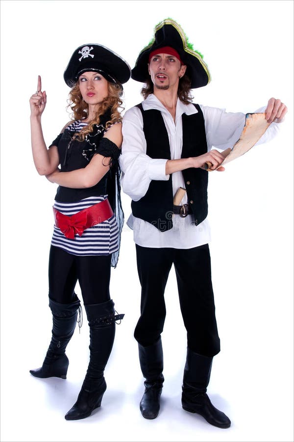 Two pirates stock image. Image of isolated, authentically - 23532045
