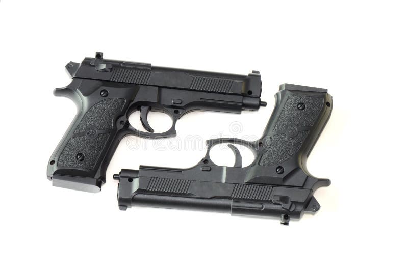Two Pistols stock image. Image of hammer, duplicate, locked - 13899137