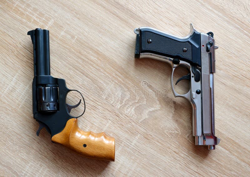 Two pistols stock image. Image of criminal, space, weapon - 80964729