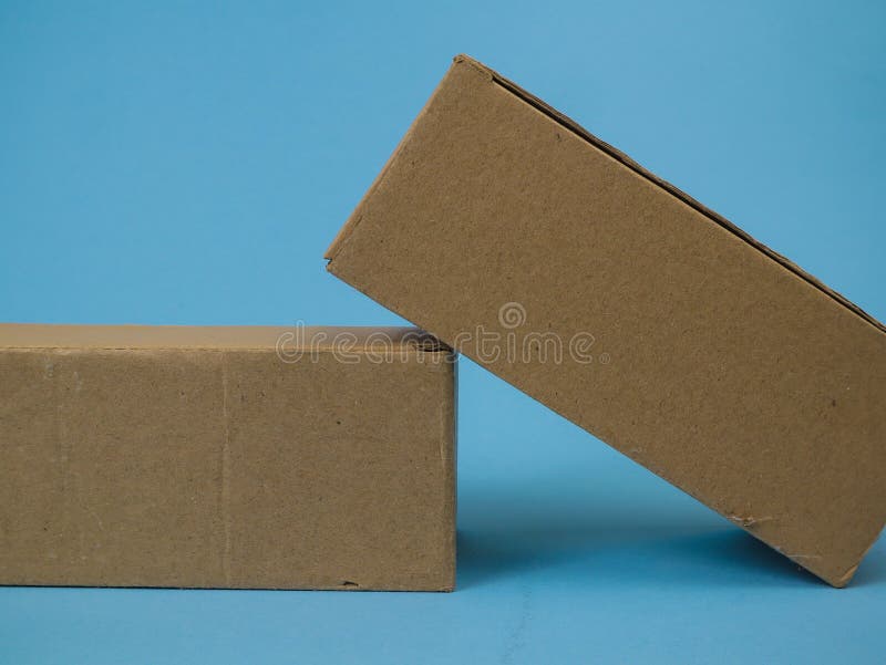 Two Plain Boxes Stacked Asymmetrically Stock Photo - Image of plain ...