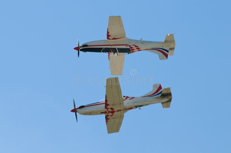 Two planes in flight stock photo. Image of airplane, white - 12490556