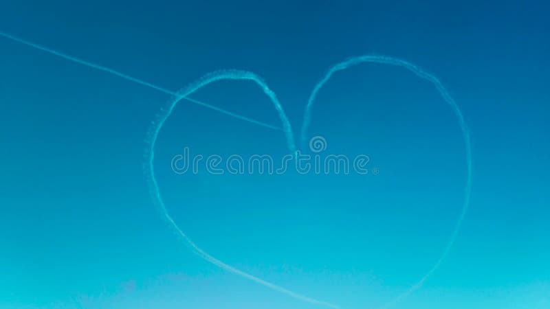 Heart Pierced by an Arrow in the Sky Stock Footage - Video of airshow ...
