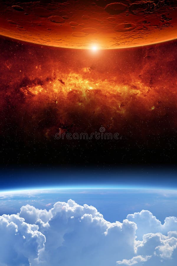 Sun, Mars, Earth stock image. Image of star, astronomy - 31928301