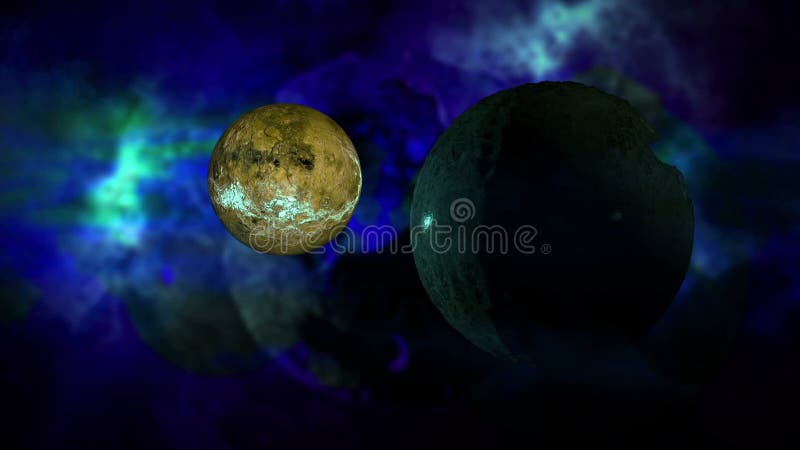 Two Planets Collide stock video. Video of particles - 186507607