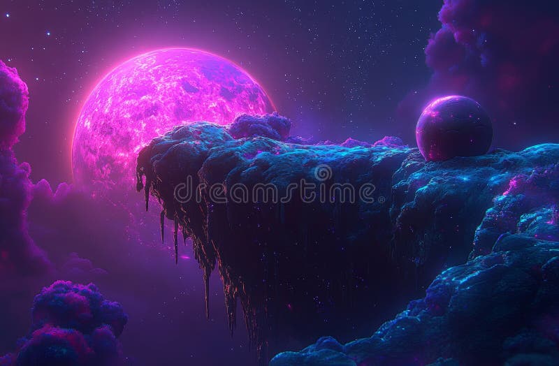 Two Planets Colliding in the Vastness of Space. Elements of this Image ...