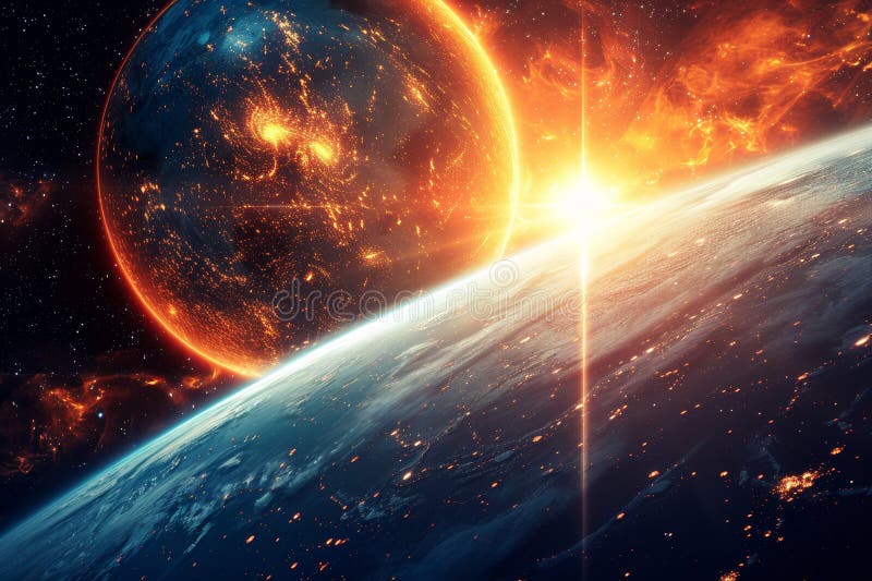 Two Planets, One Destiny a Cosmic Dance of Fire and Ice in a Distant ...