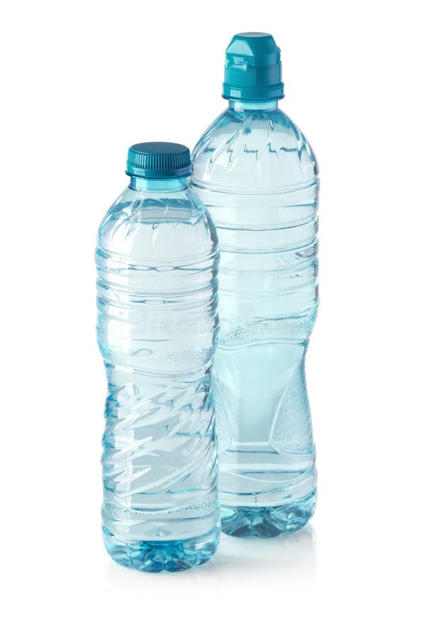 Blue Plastic Bottle with Cap Isolated Stock Image - Image of household ...