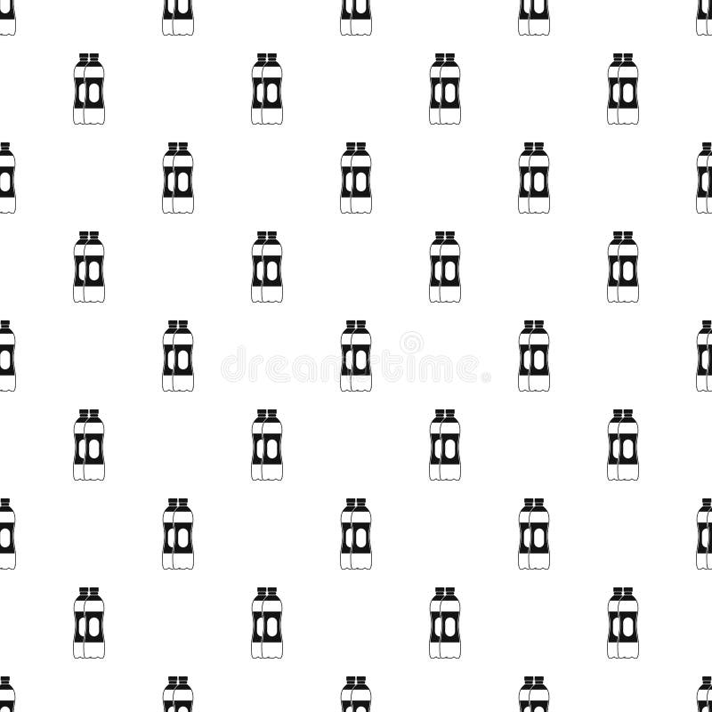 Two Plastic Bottles Pattern, Simple Style Stock Vector - Illustration ...