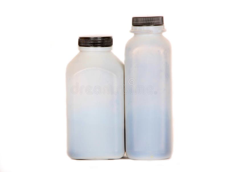 Two Plastic Bottles on White, Isolated Background. Abstract Containers ...