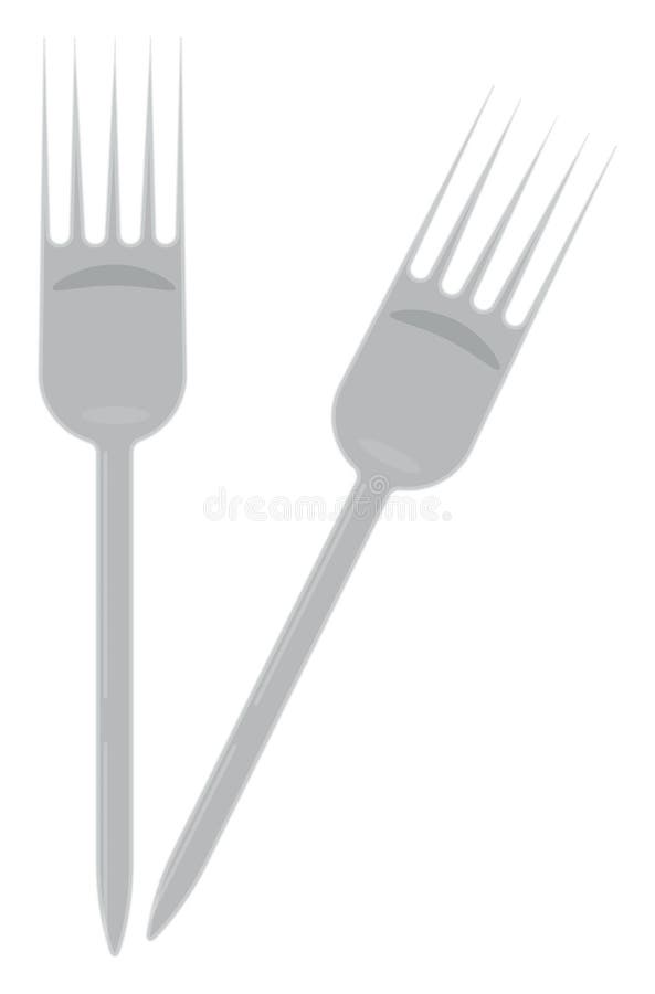 Plastic Forks are Seen in an Interesting Design Stock Illustration ...