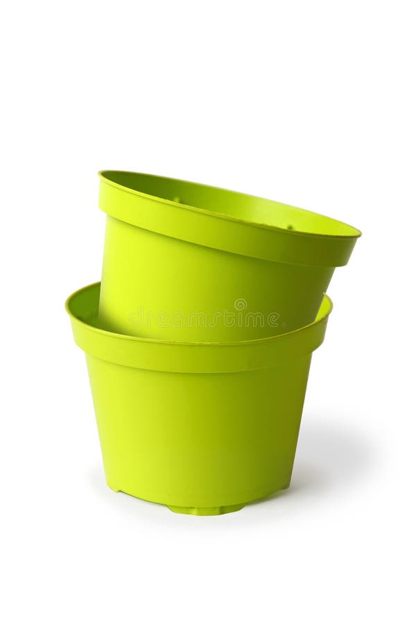 Two Plastic Plant Pots stock image. Image of botanical - 29895753