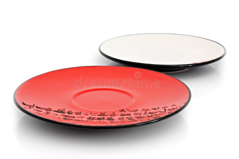 Two plates stock image. Image of continuity, curve, kitchenware - 14279339