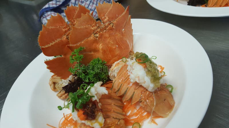 A Couple of Plates that Have Some Food on Them for a Meal Stock Photo ...