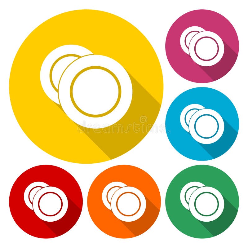 Two plates icon stock vector. Illustration of cover - 125096319