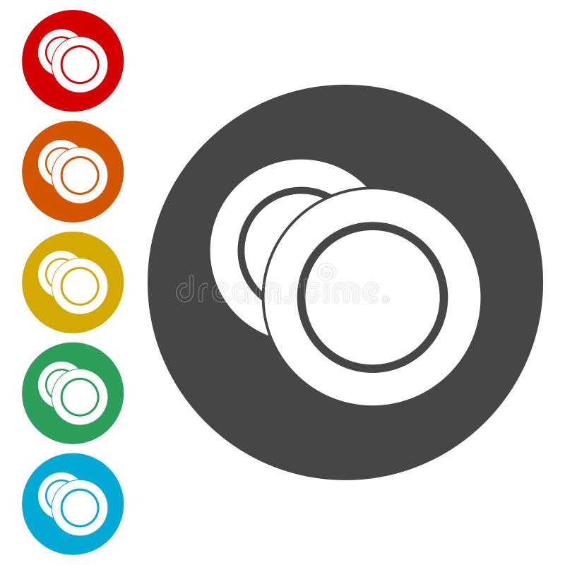 Two plates icon stock vector. Illustration of celebration - 138631205