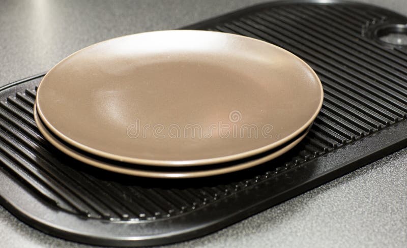 Two plates on a tray. stock photo. Image of dish, kitchen - 63920754