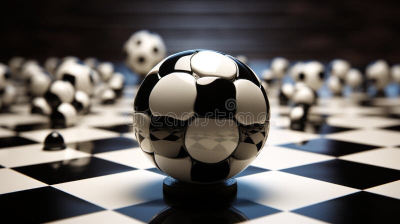 Two Players Engaged in Strategic Game on Checkered Board. Generated by ...