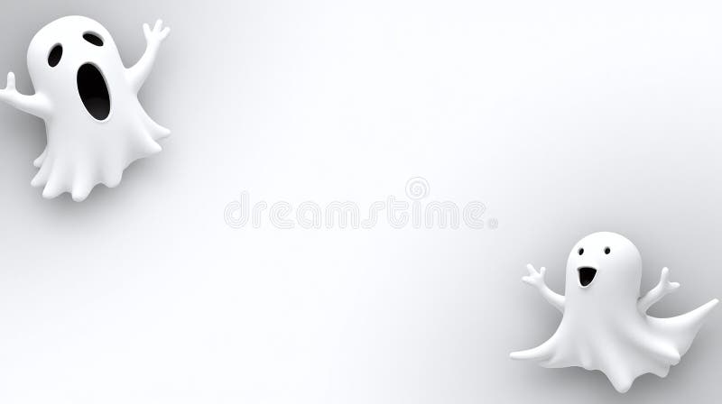 Two Playful Ghosts Evoke a Sense of Spooky Joy in this Whimsical ...