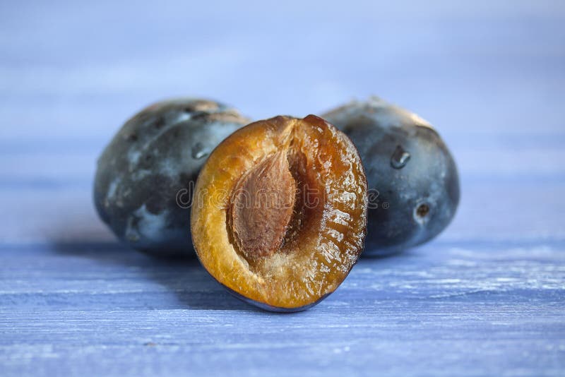 Plum with seed stock photo. Image of close, gourmet, nature - 3106050
