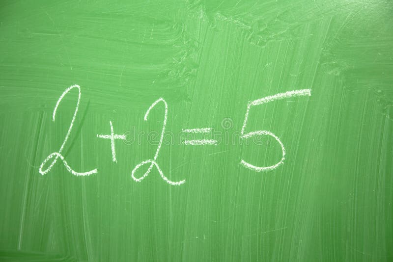Two Plus Two Equals Five is Student Error Stock Image - Image of simple ...