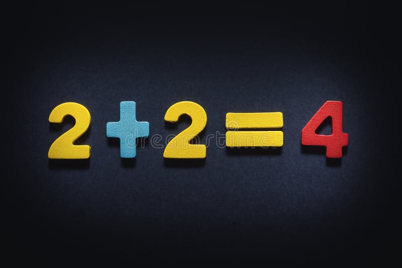 Two Plus Two stock photo. Image of colors, formula, concept - 55074272