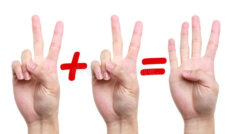 Two plus two equal four stock image. Image of child, four - 36401503