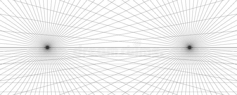 One Point Perspective Grid Background. Abstract Grid Line Backdrop ...
