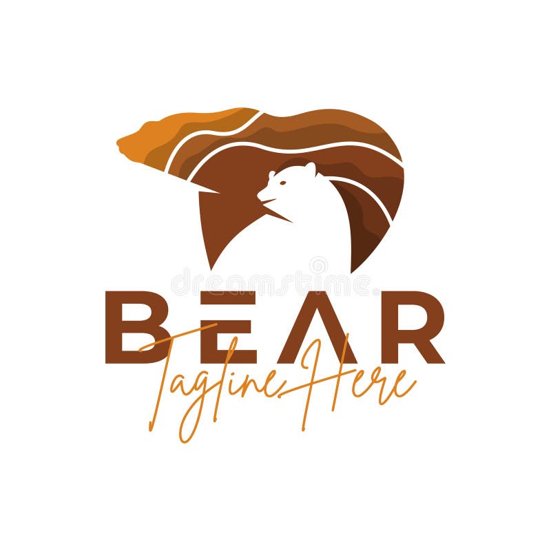 Two polar bears logo stock vector. Illustration of template - 344287308