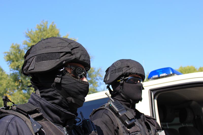 Special Police Unit, Masked Police Stock Image - Image of person ...