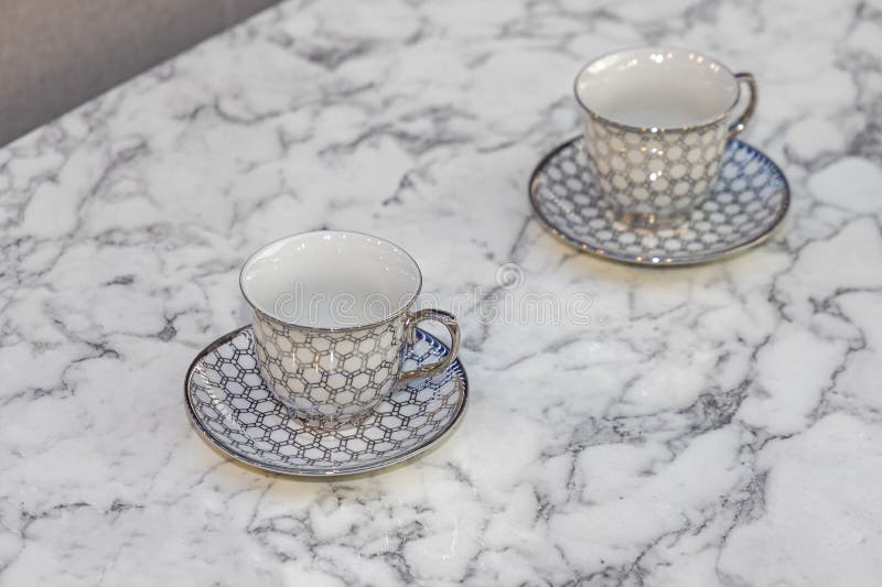 Two Porcelain Cups stock image. Image of drink, angle - 261053535