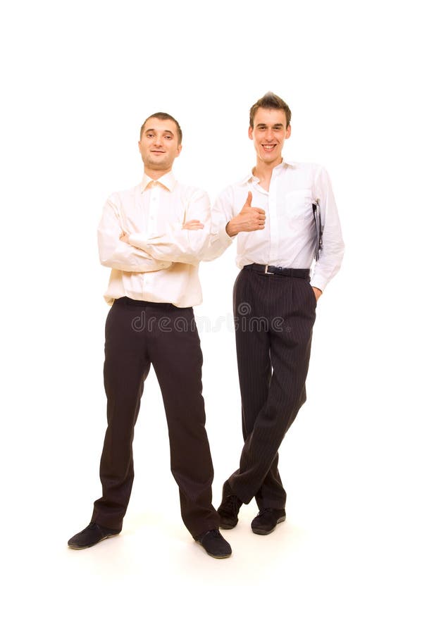Two positive businessmen stock photo. Image of jacket - 5572014