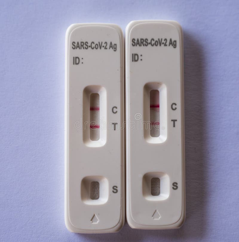 Two Positive Tests for Covid-19 Stock Image - Image of health, illness ...