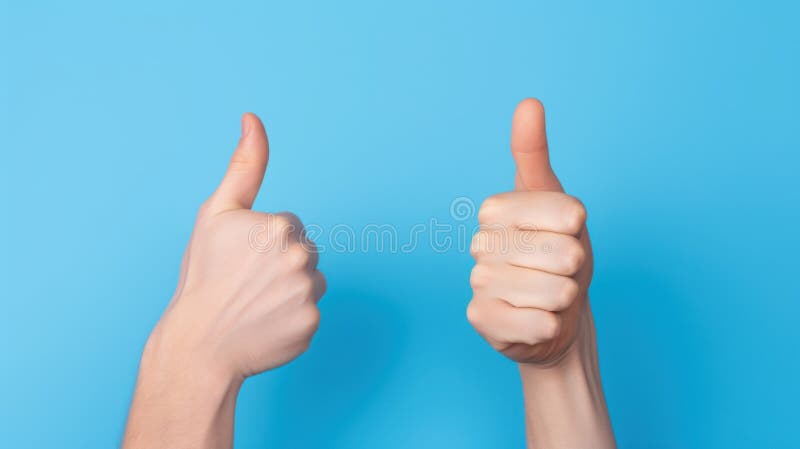 Two Positive People Indicate Finger Empty Space Proposition AI ...