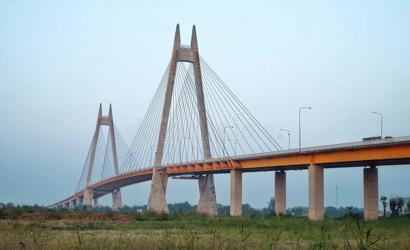 Two-post cable car bridge stock image. Image of - 286971539