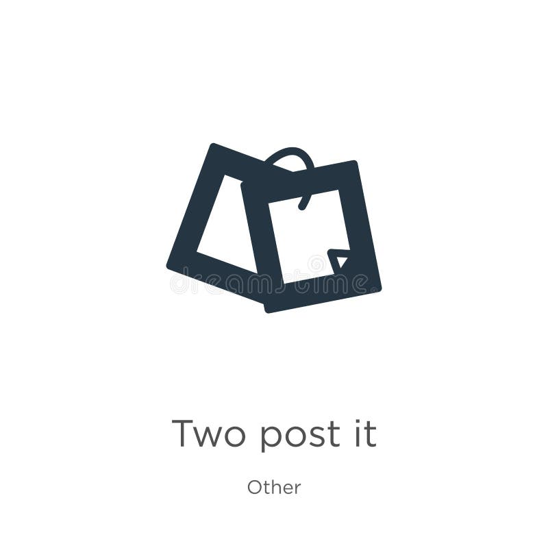 Post it Vector Icon in 6 Different Modern Styles. Black, Two Colored ...