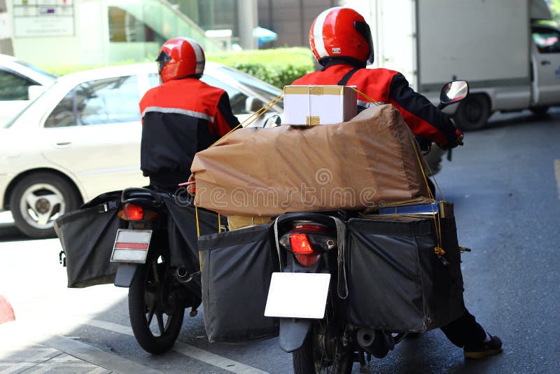 Postman stock photo. Image of drive, motorbike, hand, postage - 1319736