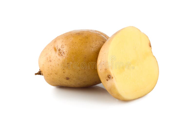 Raw Potato and Sliced Potato Stock Photo - Image of ingredient ...