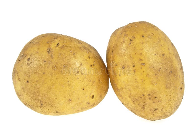 Two Potatoes Isolated on White Background Stock Photo - Image of ...