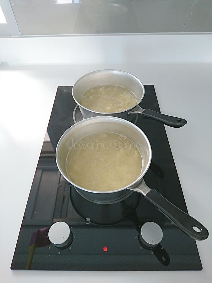 Two pots cooking stock image. Image of lunch, cooking - 73199867