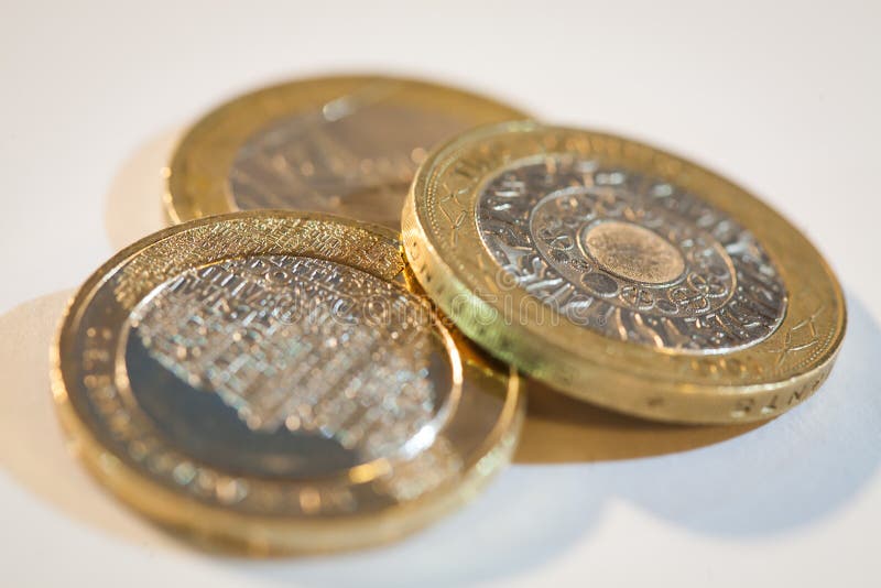 Two Pound Coins stock image. Image of savings, business - 47688099