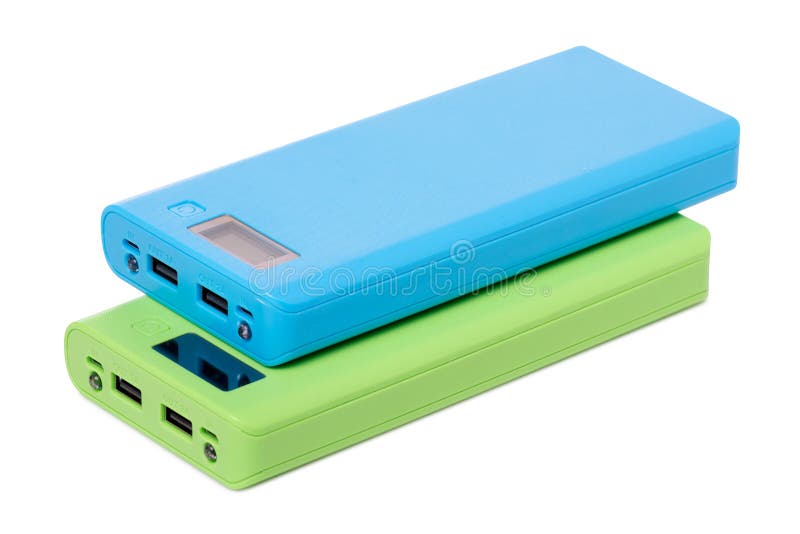 Battery Power Bank stock photo. Image of black, blue - 50798920