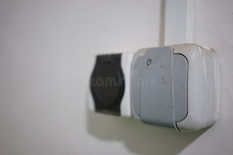 Wall-mounted Power Outlets in an Indoor Setting with Neutral Colors ...