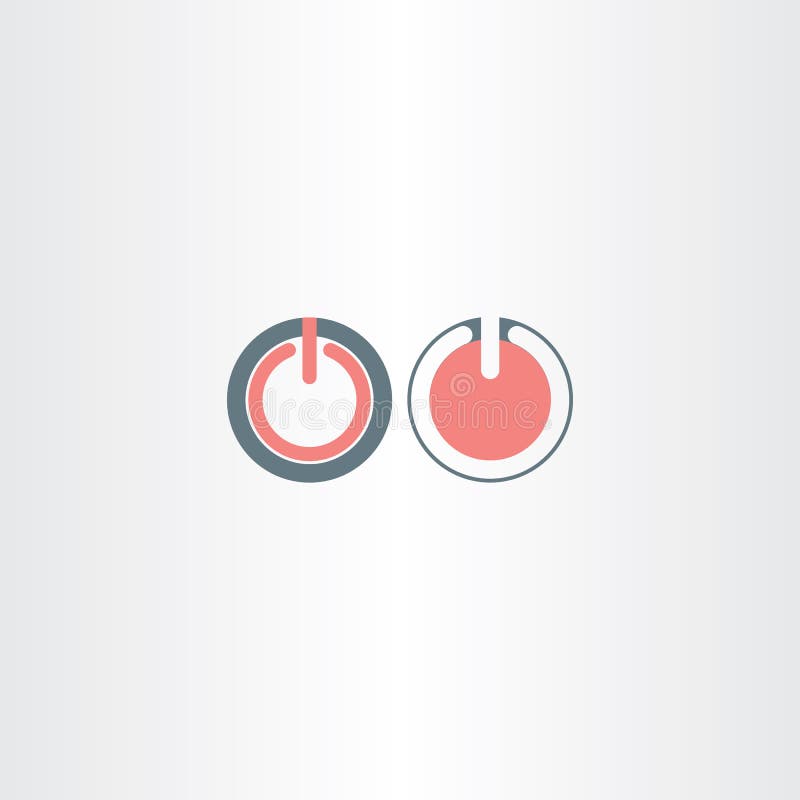 Two Power Start Symbols Vector Icons Stock Vector - Illustration of ...