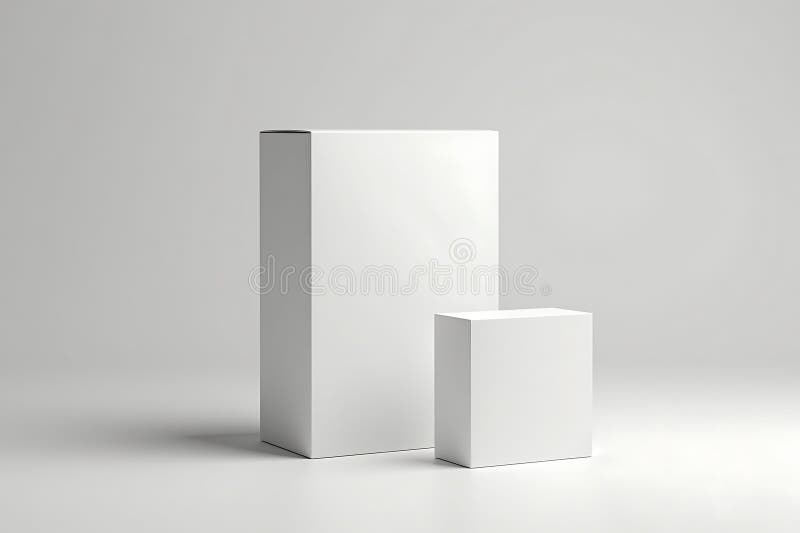 Two Blank White Boxes Simple Design Clean Stock Illustration ...