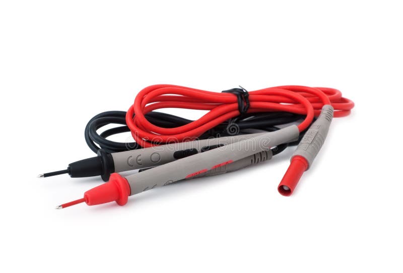 Two Probes for Digital Multimeter Isolated Stock Image - Image of plug ...