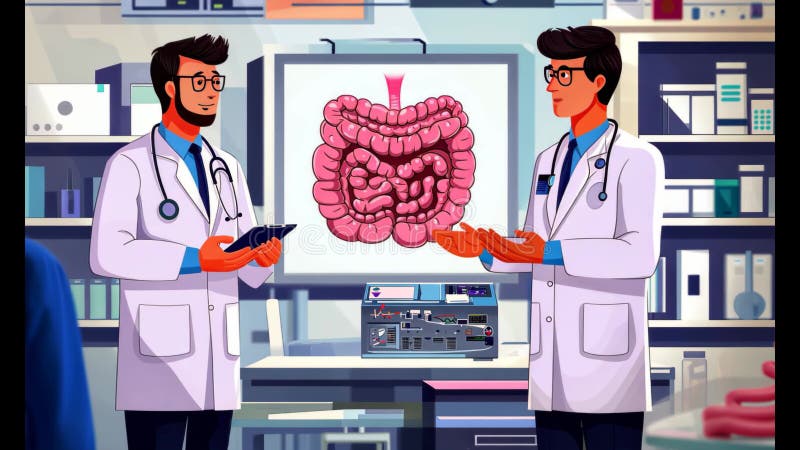 Proctologists Discussing Anatomical Model in Medical Office Setting ...