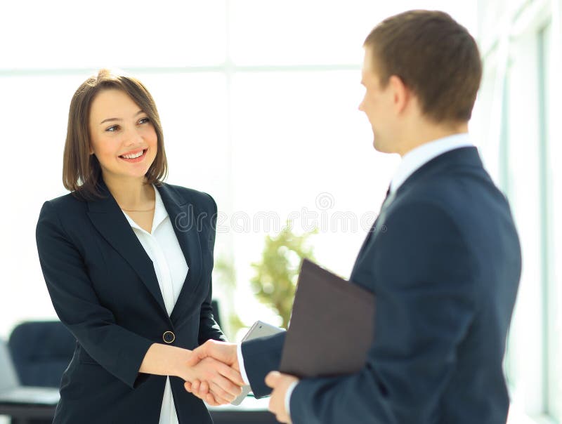 Two Professional Business People Stock Image - Image of office, meet ...