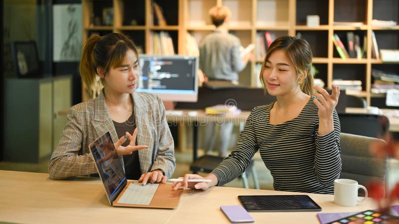 Two Professional Programmer Cooperating and Working Together ...